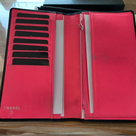 CHANEL | Bags | Authentic Chanel Cambon Line Coco Mark Bifold Leather ...